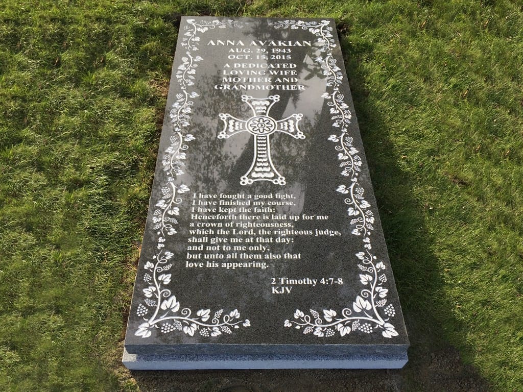 Granite Sloping & Pillow Monuments Gallery - Raincoast Memorials